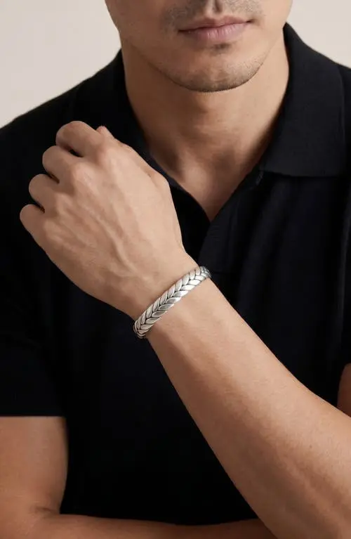 MR. ETTIKA Braided Cuff Bracelet In Plate