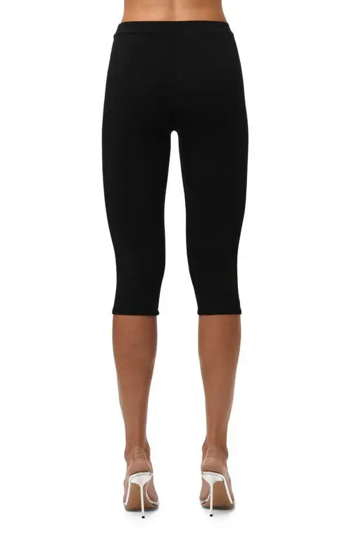Naked Wardrobe Smooth Capri Leggings - Black