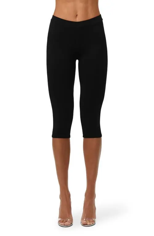 Naked Wardrobe Smooth Capri Leggings - Black