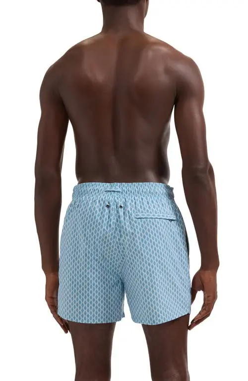 Bugatchi Cruz Print Swim Trunks