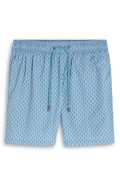 Bugatchi Cruz Print Swim Trunks