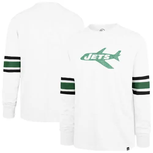 '47 New York Jets Gridiron Throwback Premier Brex Long Sleeve T-shirt - White