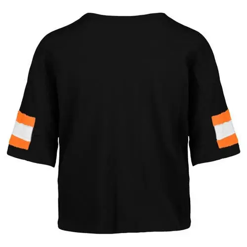 '47 47 Cincinnati Bengals Double Header Scout Cropped V-neck T-shirt