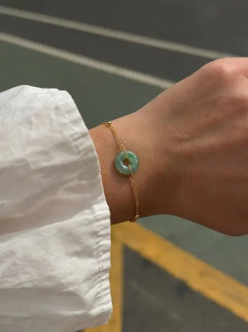 SEREE Marlo Jade Gold Bracelet