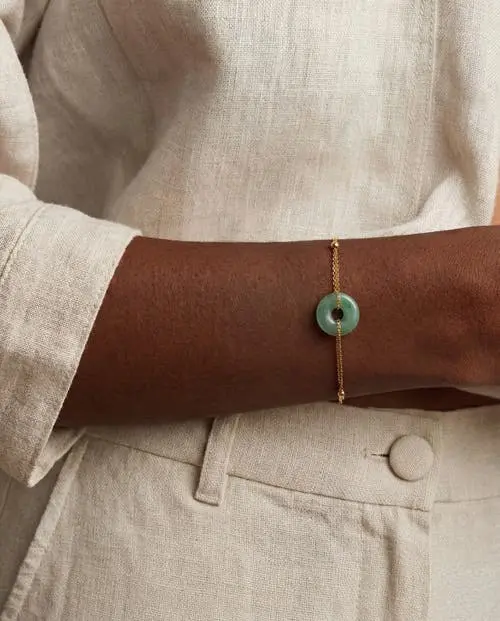 SEREE Marlo Jade Gold Bracelet