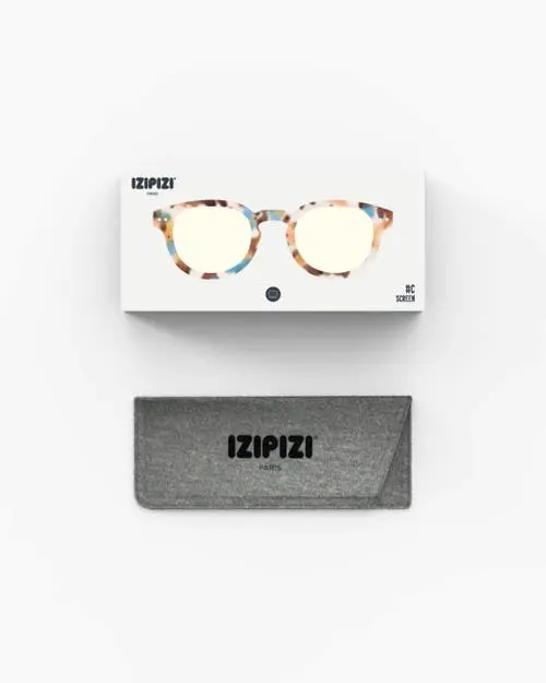 IZIPIZI Tortoiseshell Round Frame Screen Glasses