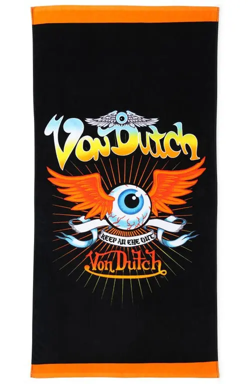 VON DUTCH Iconic Y2k 100% Cotton 30"x60" Beach Towel - Crossroads