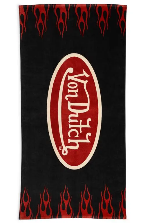 VON DUTCH Iconic Y2k 100% Cotton 30"x60" Beach Towel - Nitro
