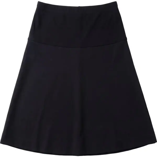 TOUCHE ECLAT Maternity Stretch Ponte Flared Skirt - Black