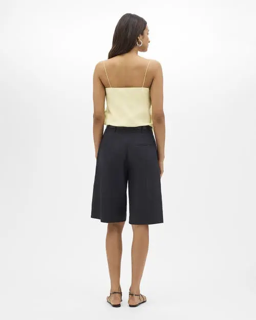 Another Tomorrow Linen Bermuda Pant
