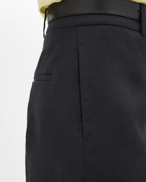 Another Tomorrow Linen Bermuda Pant