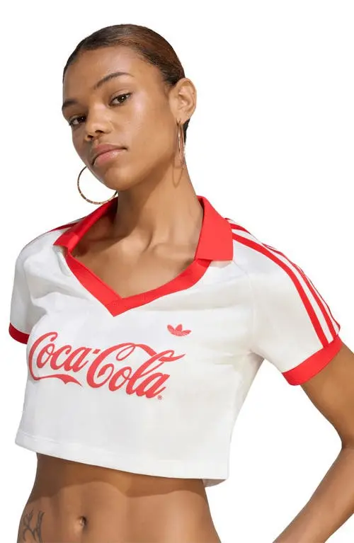 Adidas X Coca-cola Cropped Polo Jersey