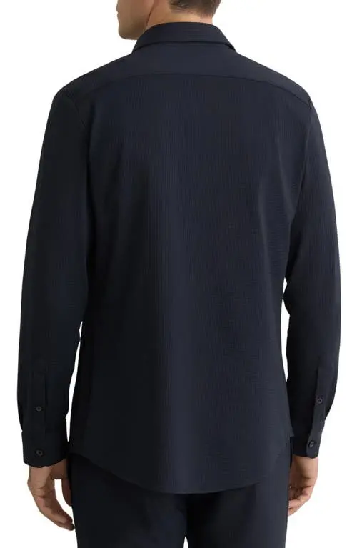 REISS Solarko Seersucker Button-up Shirt