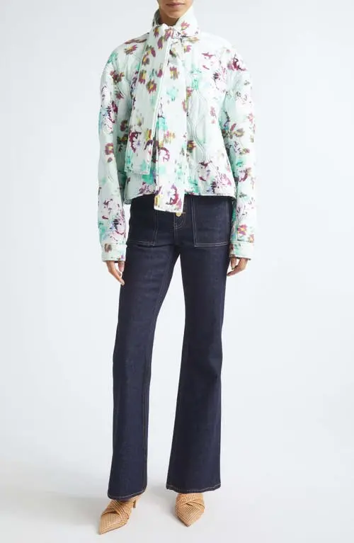 Ulla Johnson Lilith Quilted Silk Jacket With Removable Scarf