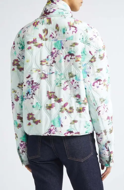 Ulla Johnson Lilith Quilted Silk Jacket With Removable Scarf