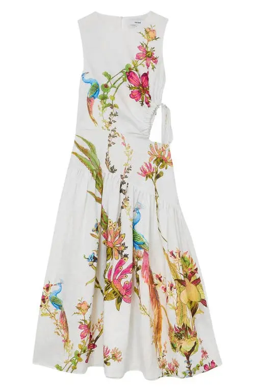 REISS Bianca Floral Cutout Midi Dress
