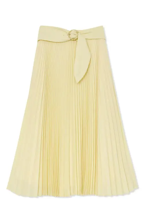REISS Amelie Belted Pleated Skirt