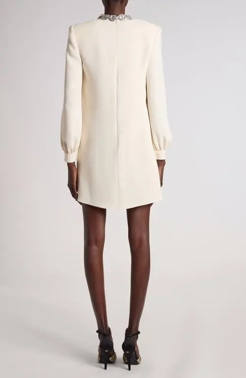 Valentino Garavani Rhinestone Embellished Silk Cady Minidress