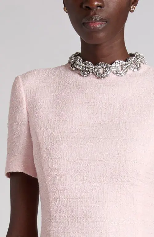 Valentino Garavani Rhinestone Embellished Tweed Mini Dress