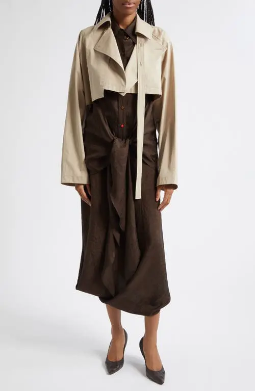 Ossou Maeve Crop Trench Coat