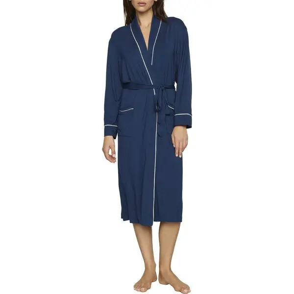 Eberjey Gisele Longline Robe - Navy/navy