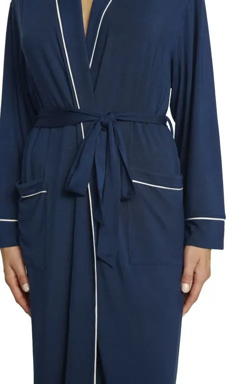 Eberjey Gisele Longline Robe - Navy/navy