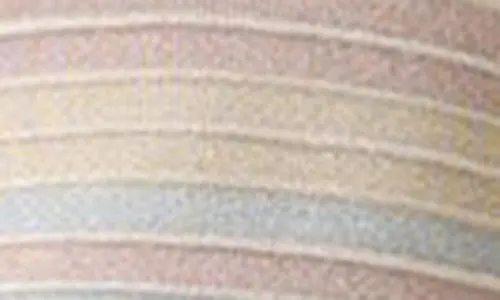 MARCIANO Rosy Stripe Metallic Knit Halter Neck Sweater