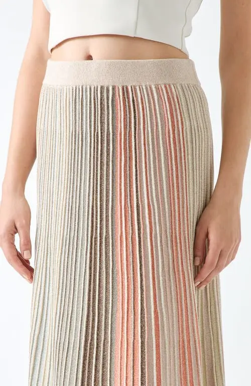 MARCIANO Rosy Pleat Knit Midi Skirt
