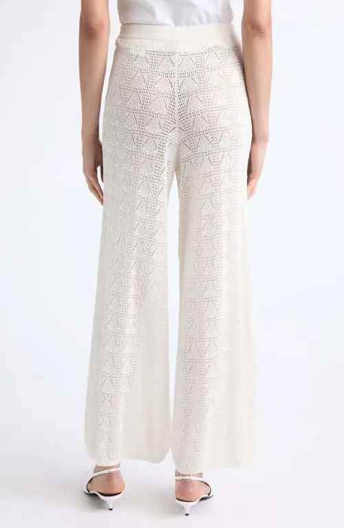 Loulou De Saison Seashell-patterned Pointelle Knit Pull-on Pants