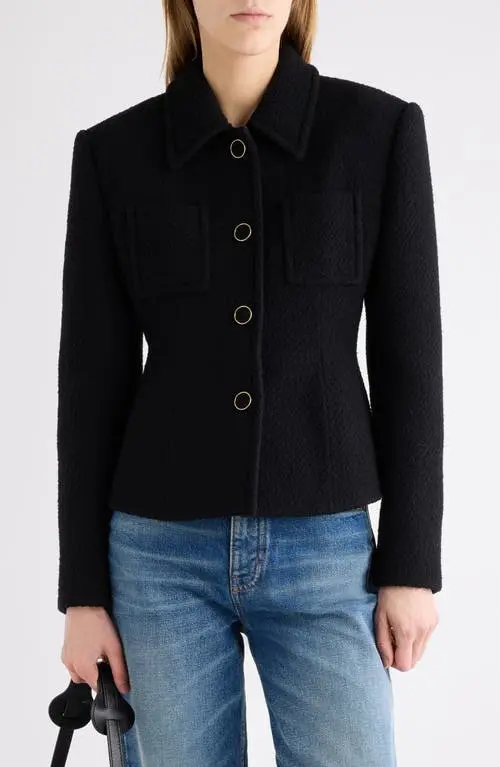 Chloé Wool Blend Bouclette Blazer