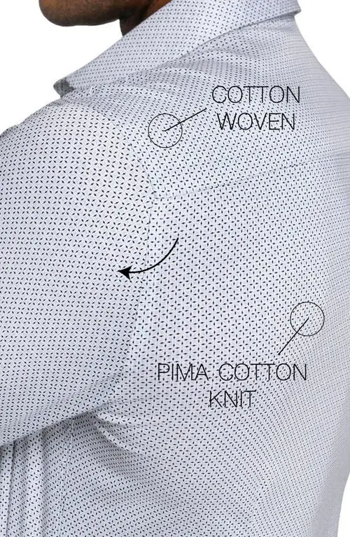 W.R.K Slim Fit Abstract Cross Reworked Dress Shirt