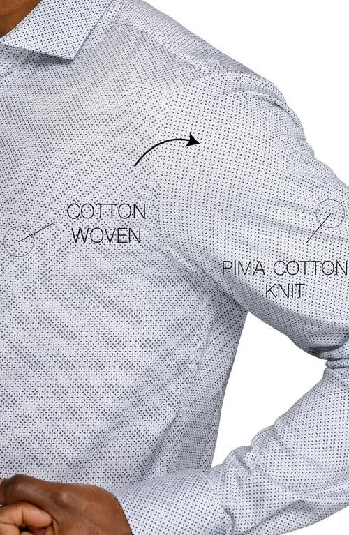 W.R.K Slim Fit Abstract Cross Reworked Dress Shirt