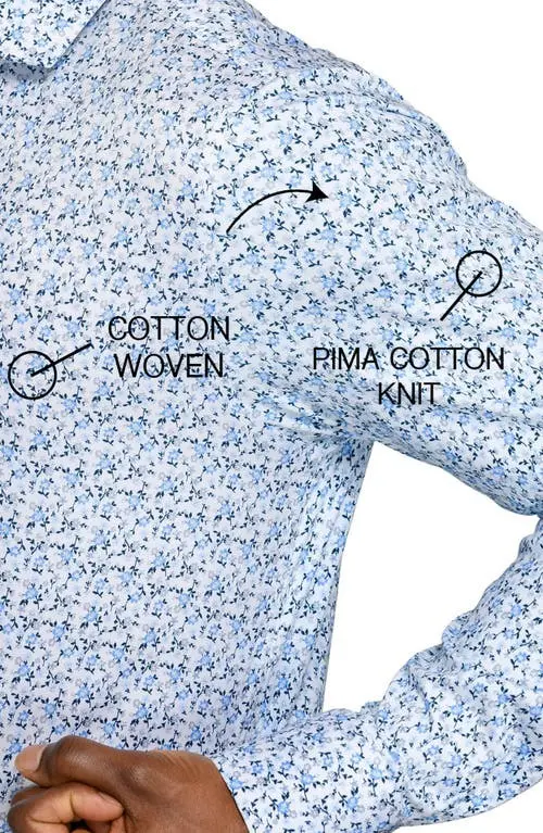 W.R.K Slim Fit Floral Stem Reworked Button-up Shirt