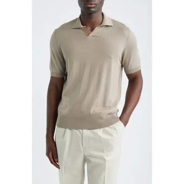 Canali Regular Fit Johnny Collar Polo