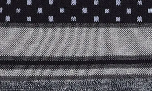 Bugatchi Mercerized Cotton Blend Dress Socks With Mixed Stripes