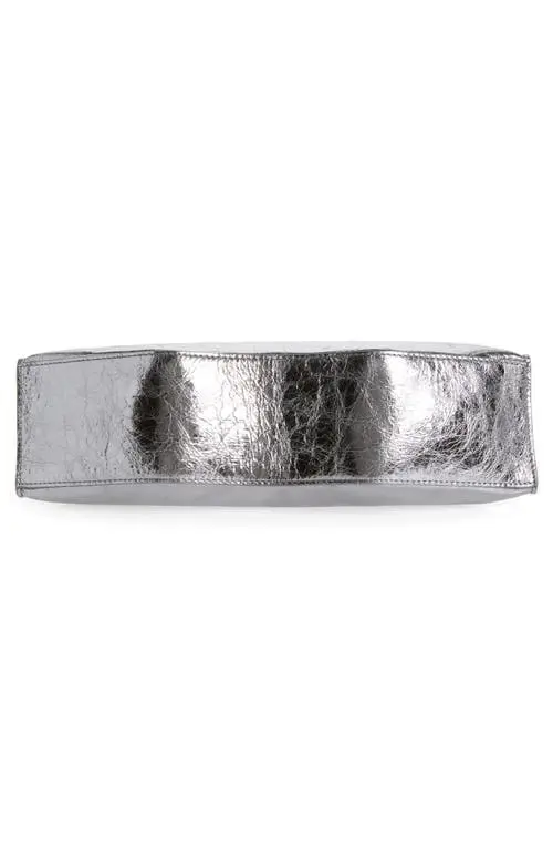 Alexander McQueen Manta Crinkled Metallic Leather Clutch