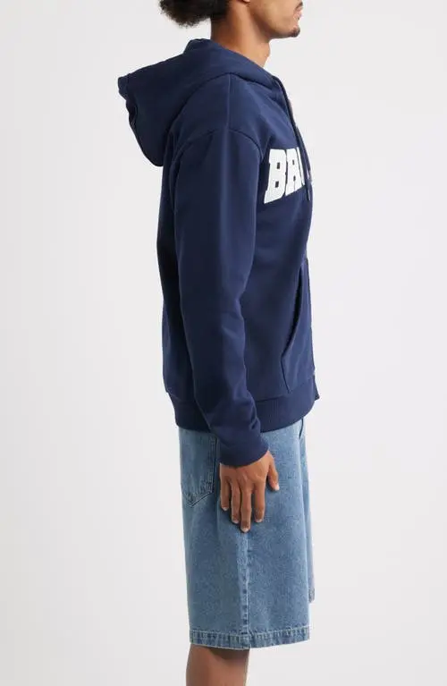 Brooklyn Industries Logo Appliqué Zip Hoodie