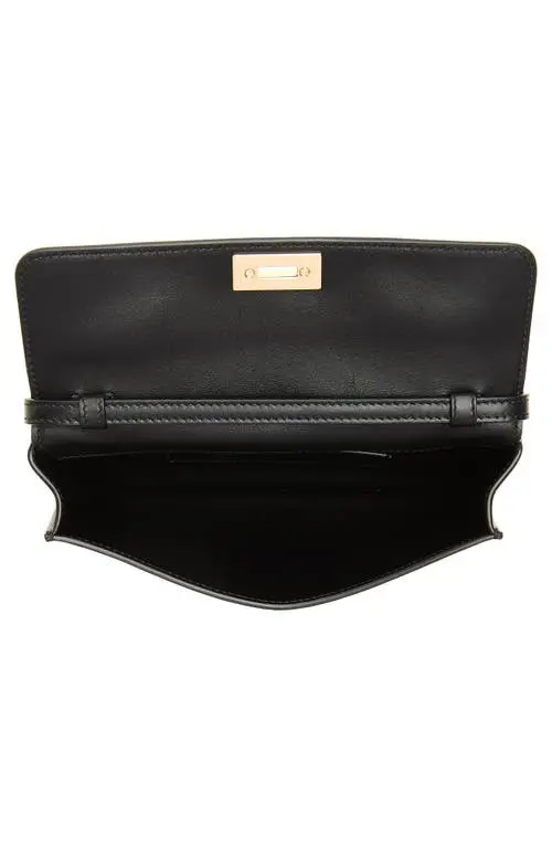 FERRAGAMO Harley Gancini Lock Calfskin Leather Shoulder Bag - Nero