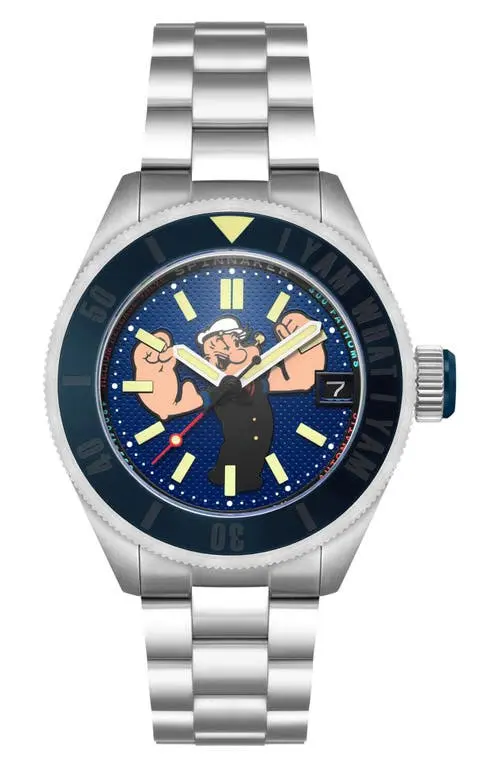 SPINNAKER Spinnker Popeye Forearm Fury Piccard Automatic Bracelet Watch - Blue