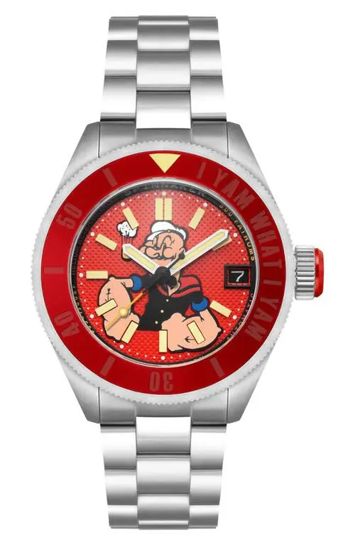 SPINNAKER Popeye Edition Automatic Diver Watch - Red