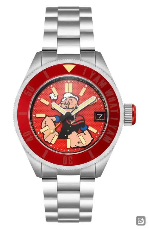 SPINNAKER Popeye Edition Automatic Diver Watch - Red