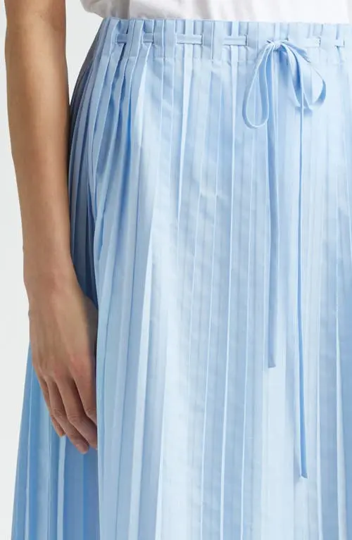 TOTEME Drawstring Waist Pleated Midi Skirt