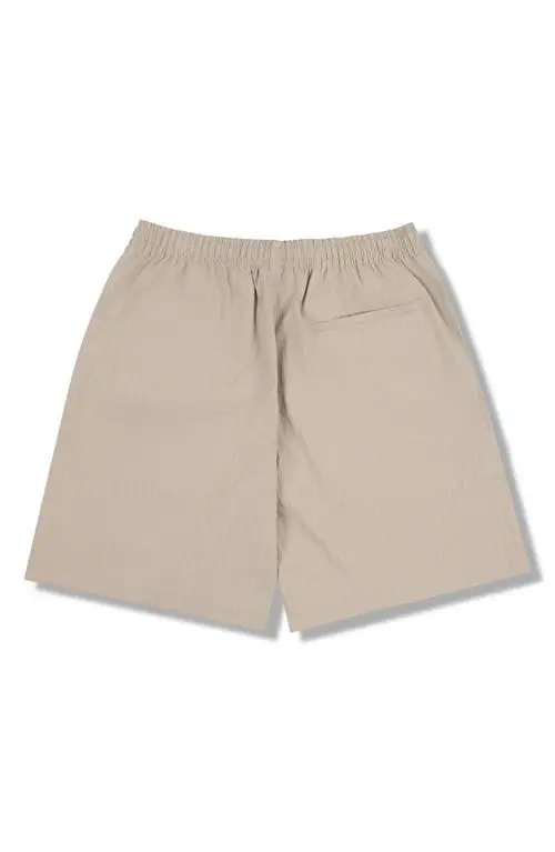 PLEASURES Textured Stripe Active Shorts - Beige
