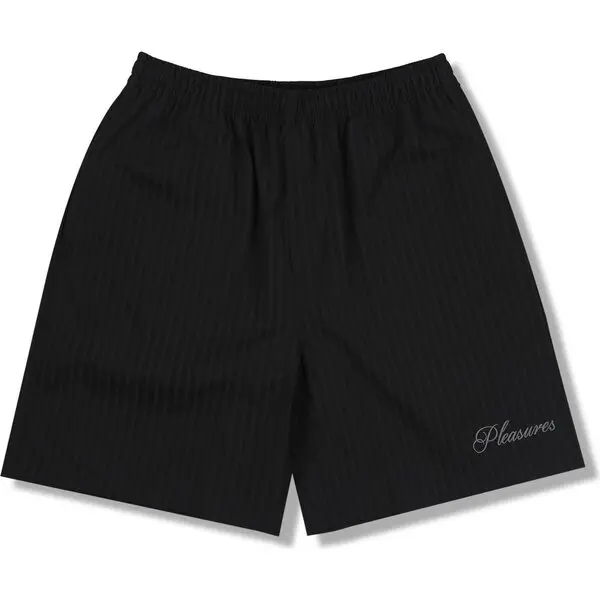 PLEASURES Textured Stripe Active Shorts - Black