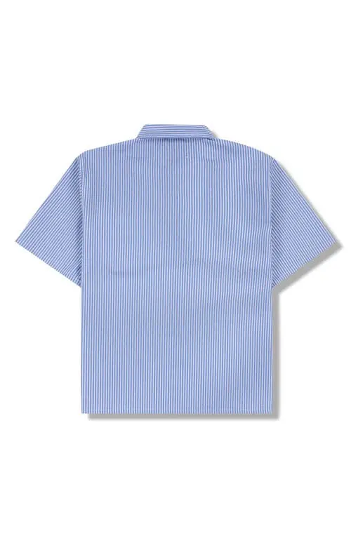 PLEASURES Onyx Stripe Graphic Button-up Shirt