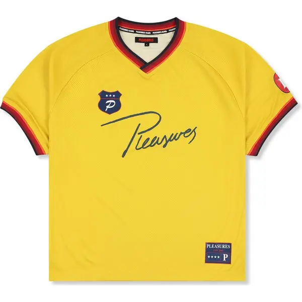PLEASURES Mona Sport Graphic Knit T-shirt - Yellow