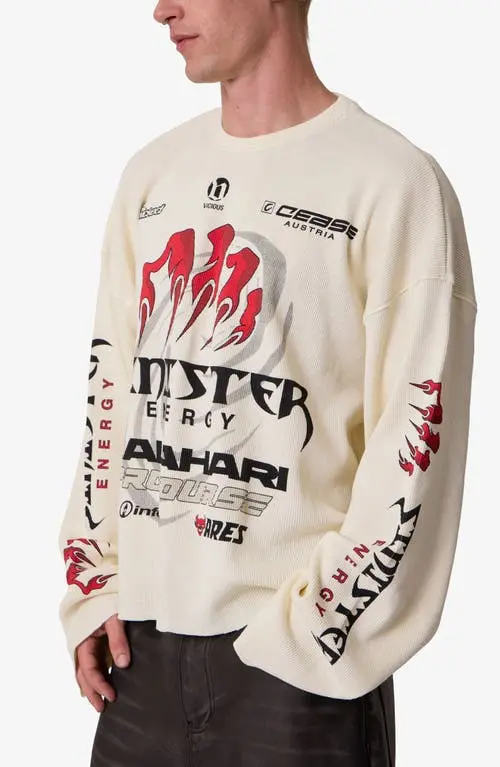 Mnml Sinister Thermal Long Sleeve Cotton Graphic T-shirt