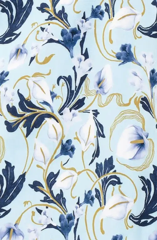 THE LULO PROJECT Floral Linen & Cotton Mini Dress