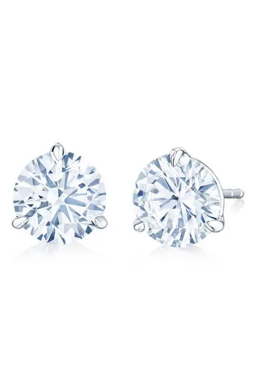 Kwiat Round Brilliant Cut Diamond Stud Earrings, 0.75 Ct - Platinum