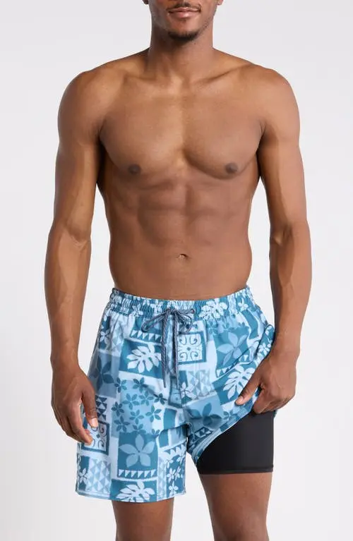 Quiksilver 17" Stretch Swim Trunks - Skyway